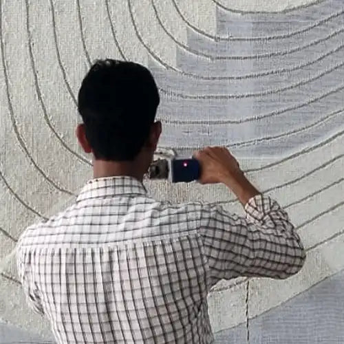 Jubi Rolling Tides Organic Shaped Wool Rug Modern Hand Tufted Irregular ...